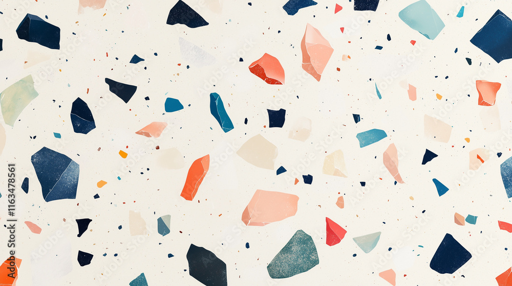 Terrazzo Texture: A vibrant and modern terrazzo pattern with abstract ...