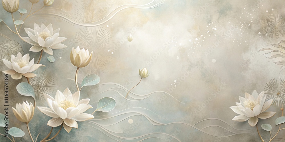 Serene Water Lily Bloom Wall Art Featuring Elegant Floral Design and ...