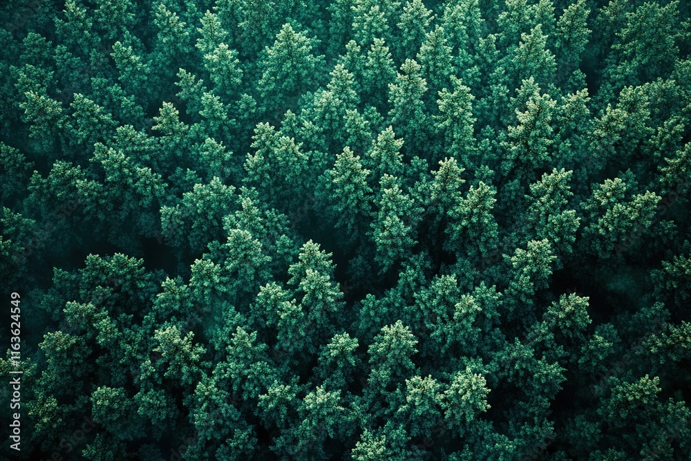stunning aerial view of dense coniferous forest captured in perfect ...