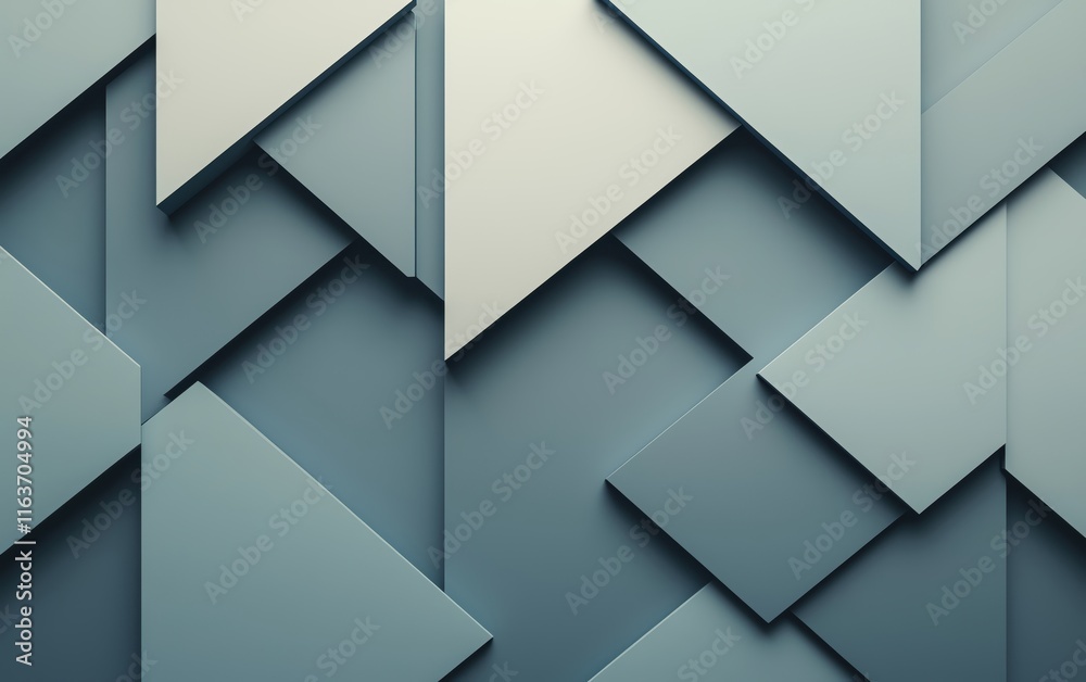 Abstract geometric shapes in layered design with a modern color palette ...