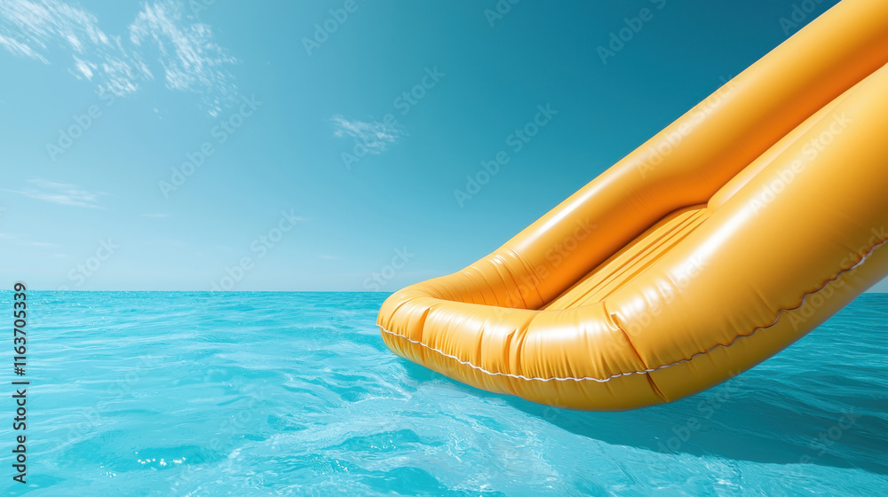 Aircraft Emergency Landing with Inflatable Evacuation Slide A bright ...