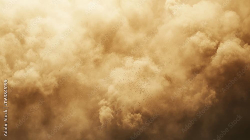 Realistic cloud of brown dust on transparent background. Vector ...
