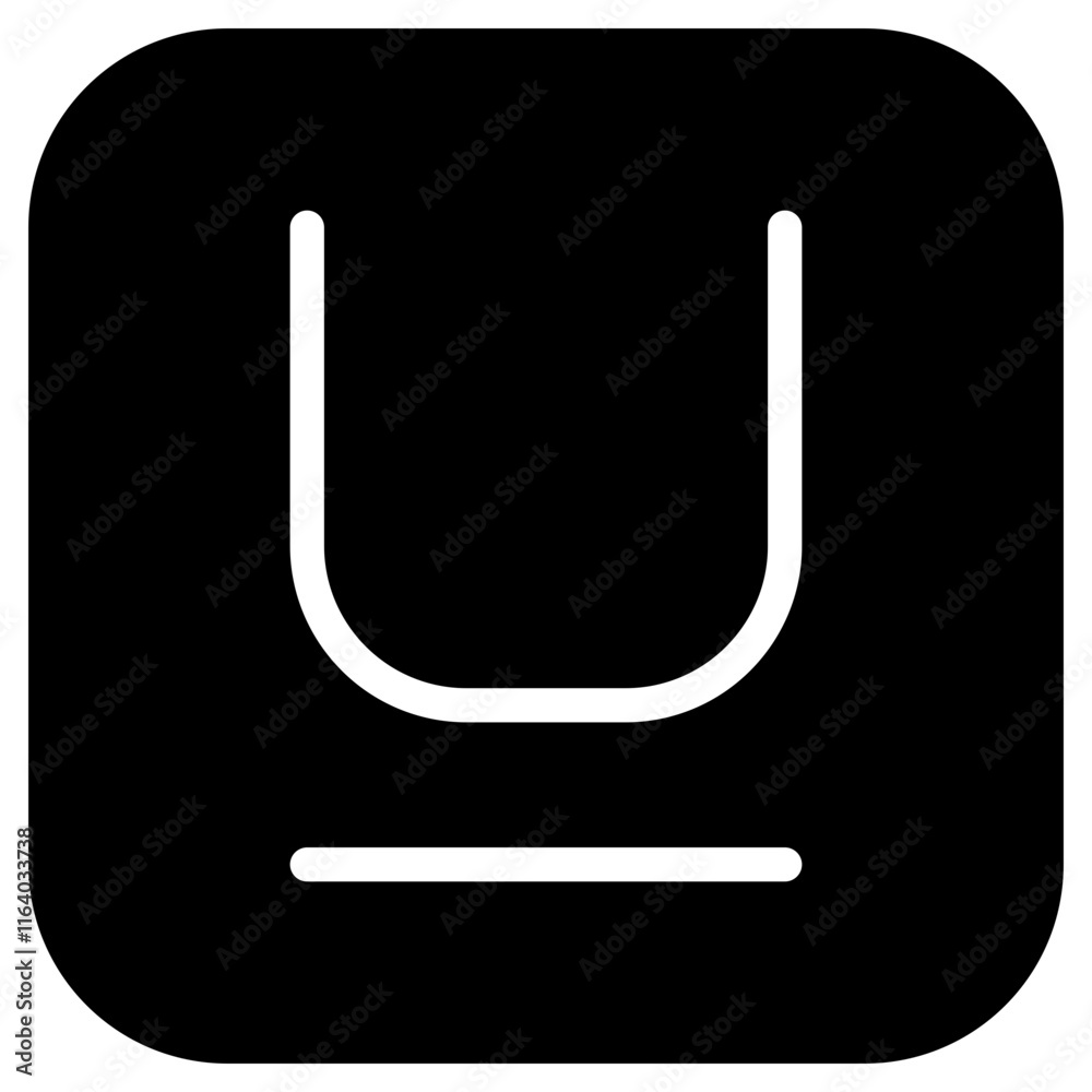 Editable underline text format vector icon. Part of a big icon set ...