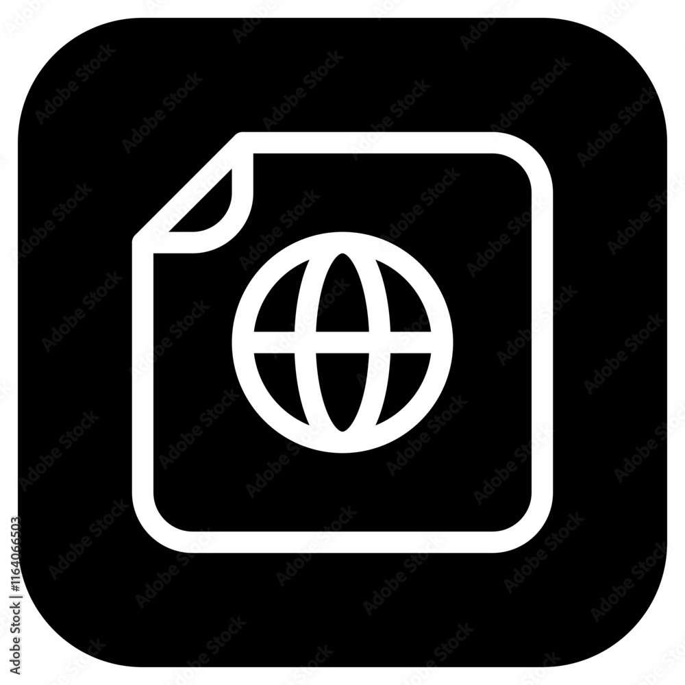Editable vector htmp web page file icon. Part of a big icon set family ...