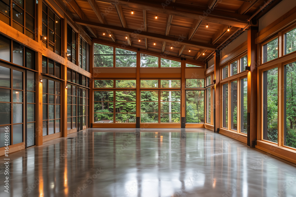 modern contemporary architecture and space design concept of combining ...