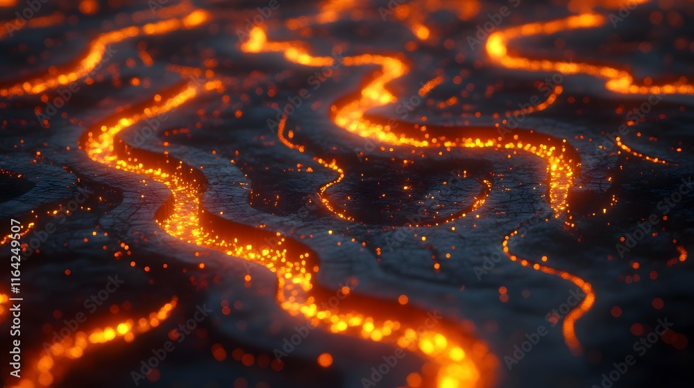 Misjudgment: An Intriguing Glowing Map with Twisted Paths and Abstract ...