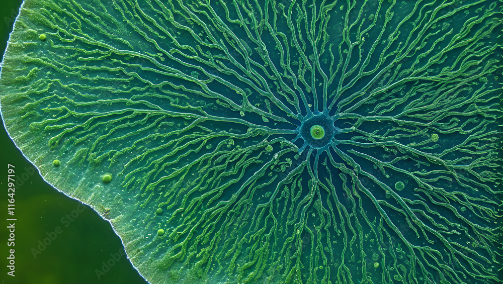 Cellular cell creature, microscope view, pond organisms, amoeba ...