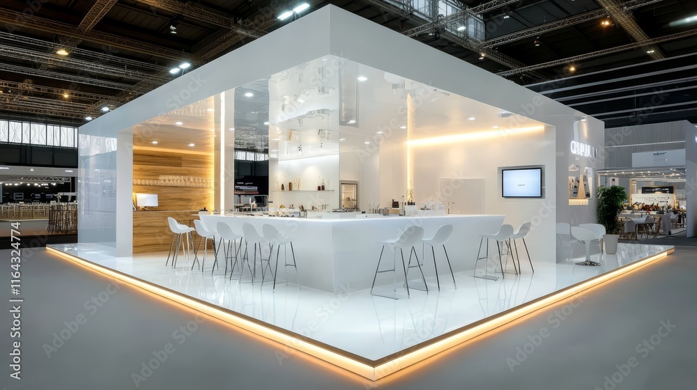 Budget-friendly exhibition stand design at a trade show showcasing ...