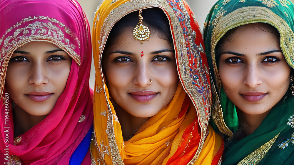 Turbans, indian and arab headdress for man and woman. Vector realistic ...