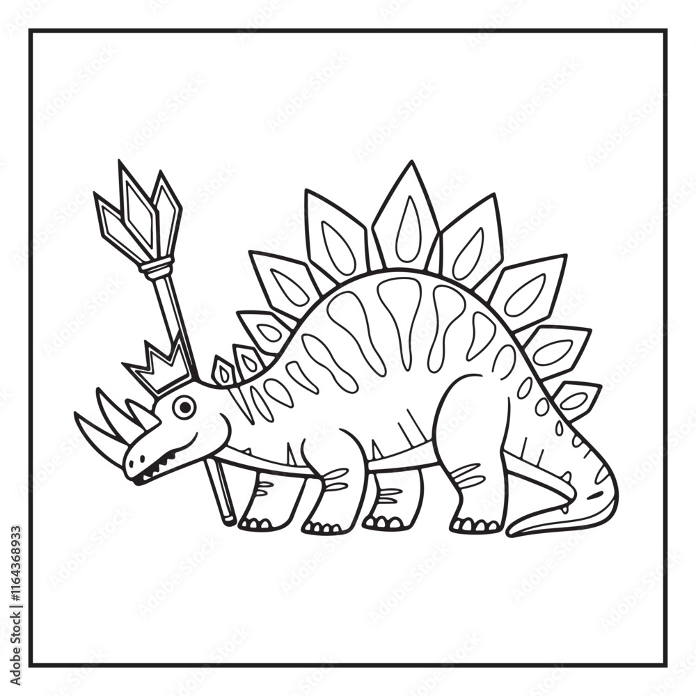 Cute Dinosaur Coloring Pages for Kids. Dinosaur designs For Kids ...