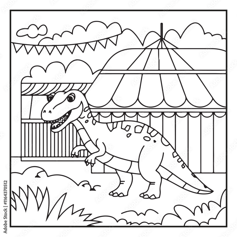 Cute Dinosaur Coloring Pages for Kids. Dinosaur designs For Kids ...