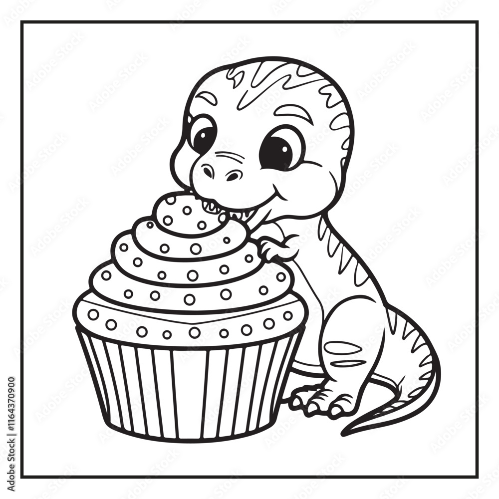 Cute Dinosaur Coloring Pages for Kids. Dinosaur designs For Kids ...