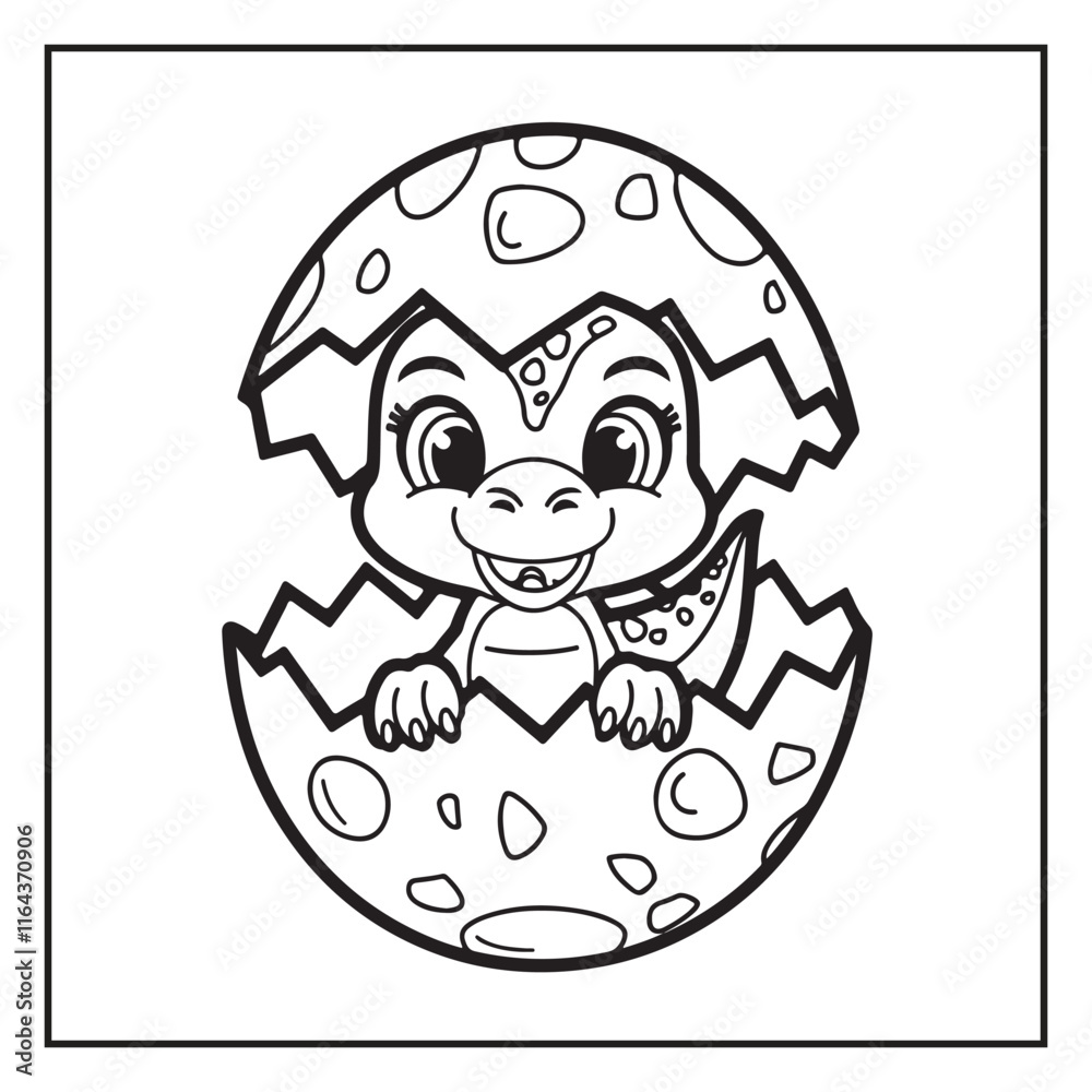 Cute Dinosaur Coloring Pages for Kids. Dinosaur designs For Kids ...