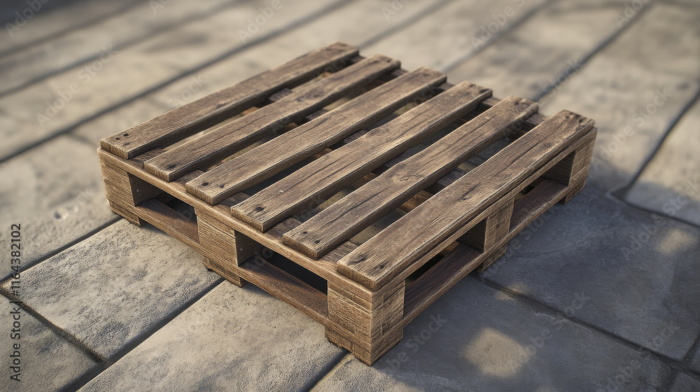 Wooden pallet for transportation and storage of goods - 3d realistic ...