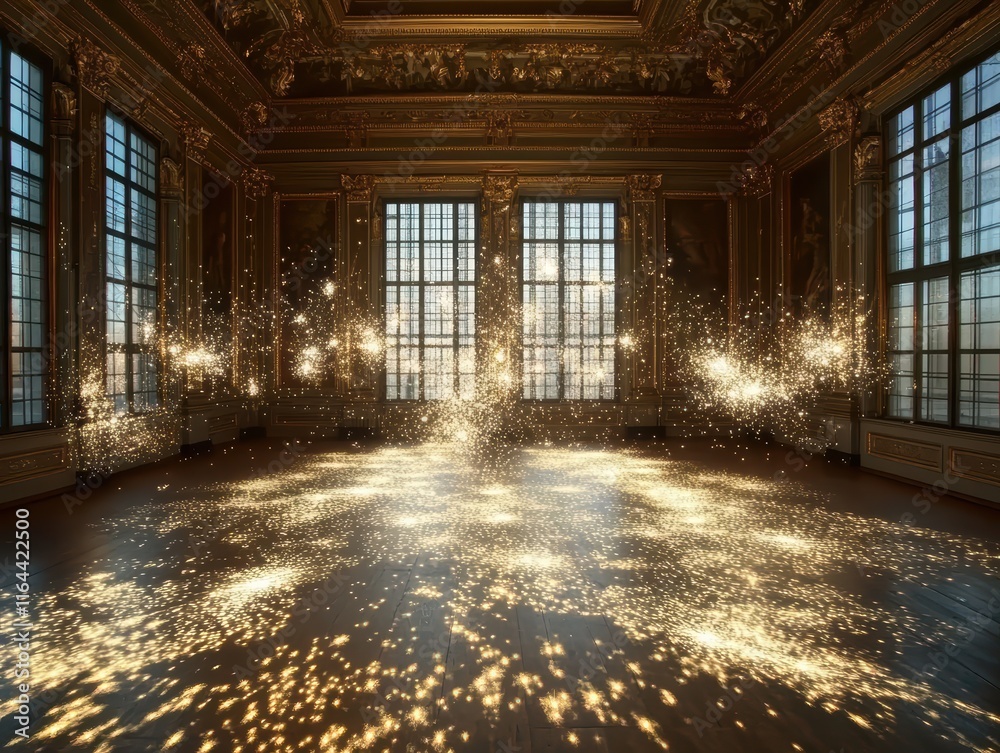 Celestial mapping event in heaven's room floating star charts ornate ...