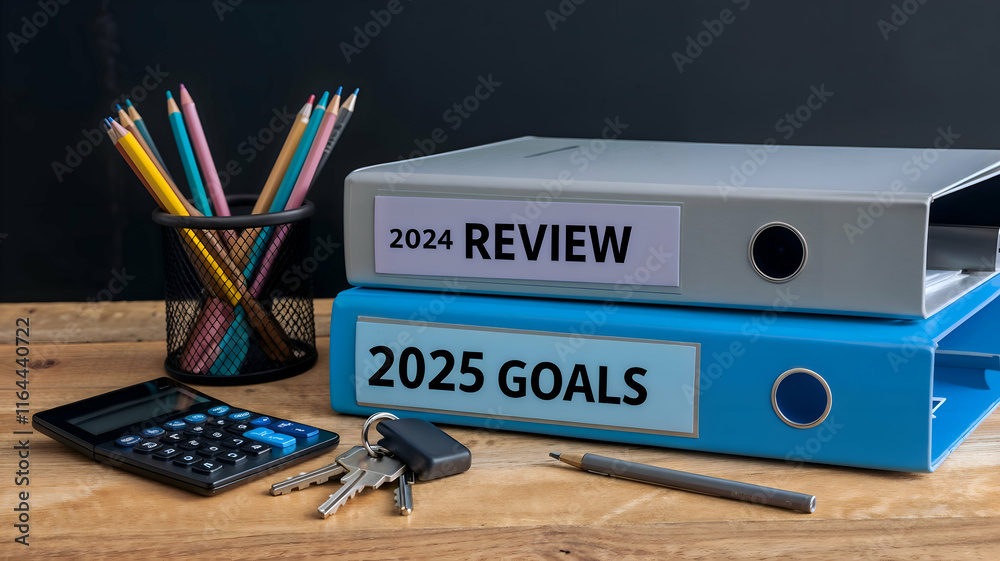 Foto de Stock Plan for Success in 2025. Organize your 2024 review and ...
