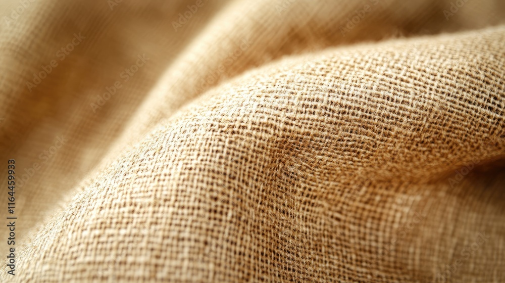Close Up of Natural Fabric Texture Highlighting Detailed Folds and ...