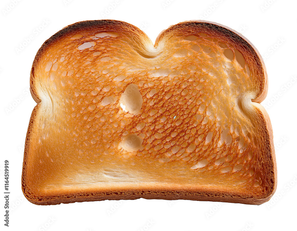 toastbread isolated on white background, cutout, top view Stock Photo ...