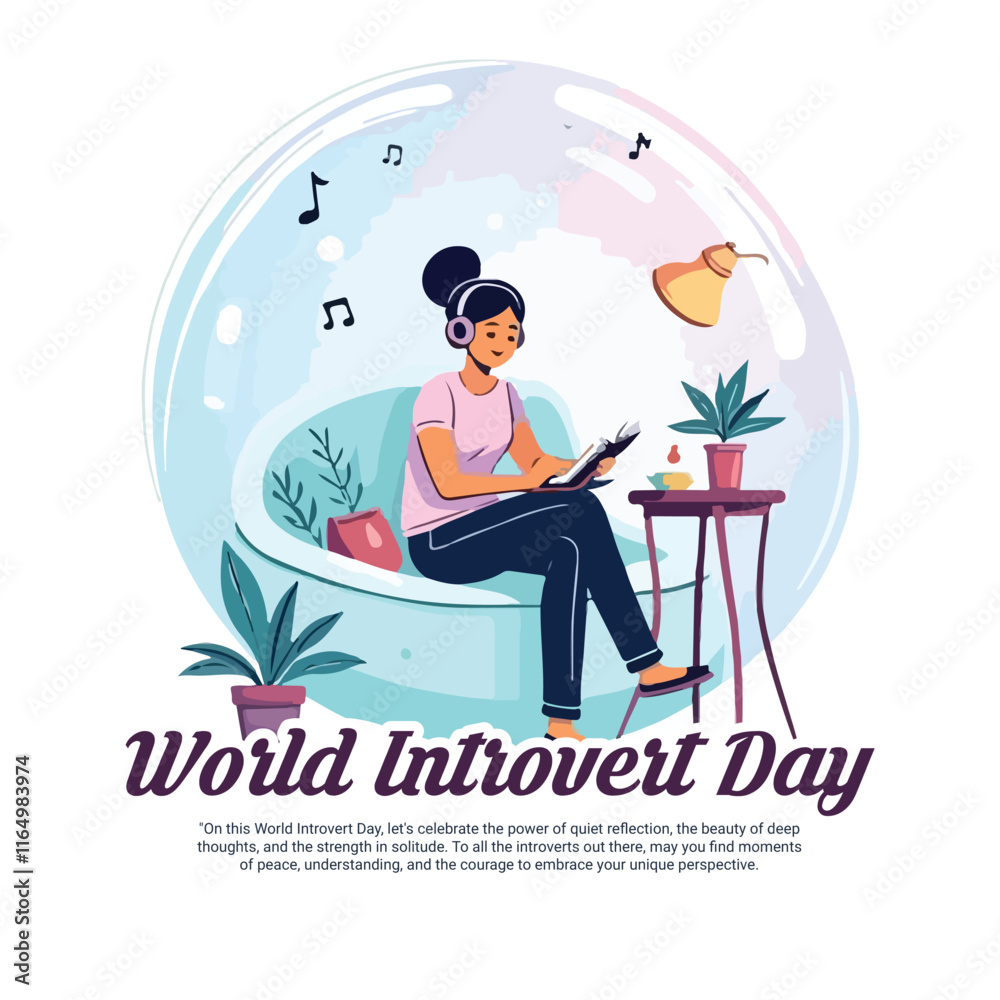 World Introvert Day on January 2nd social media post banner template ...
