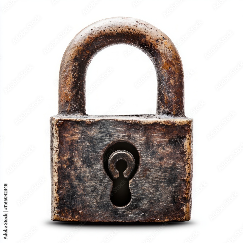 Rusty Padlock: A Timeless Symbol of Security and Protection Stock Photo ...