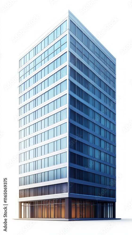 Modern Skyscraper Architectural Design. A Stunning Commercial Building ...
