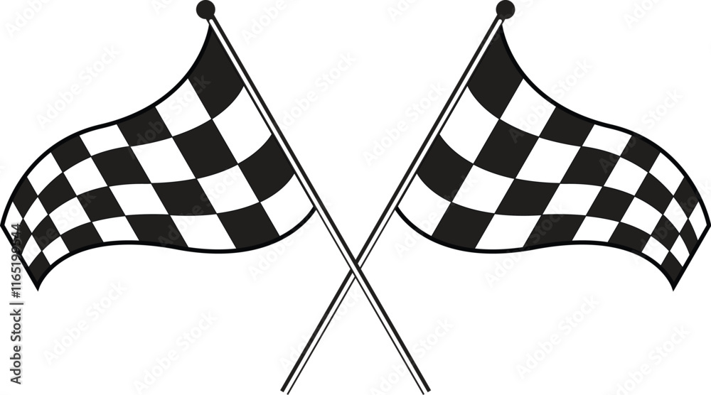 Double Crossed Checkered flags eps vector cutfile racing flag, formula1 ...