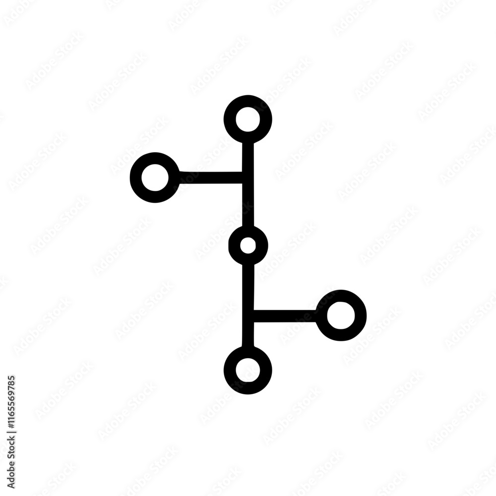 Simple network diagram showing nodes and connections. A visual ...