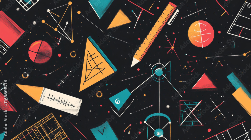 Mathematics Seamless Pattern Vector Background Of Math Education With Linear Algebra Formulas