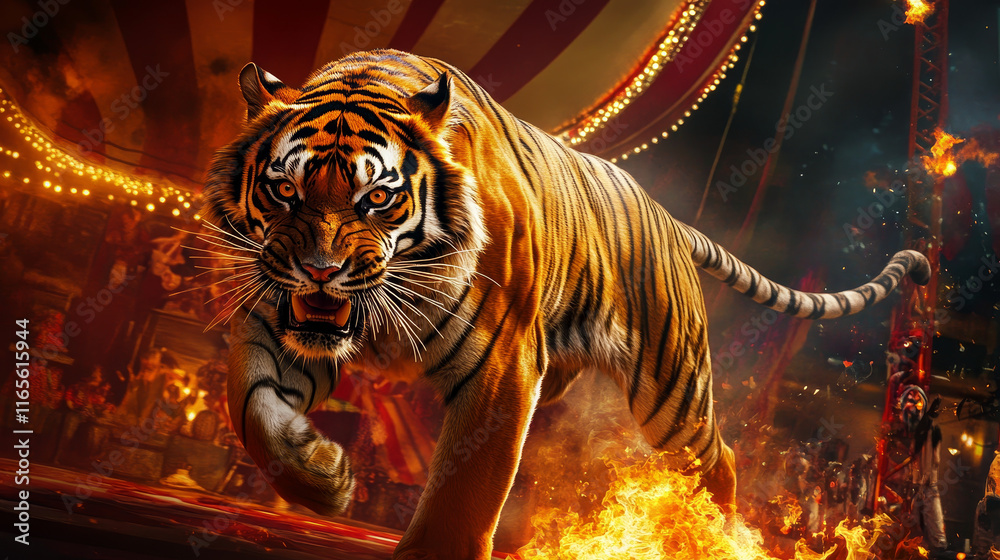 Circus funfair carnival retro posters, magic show and animals ...