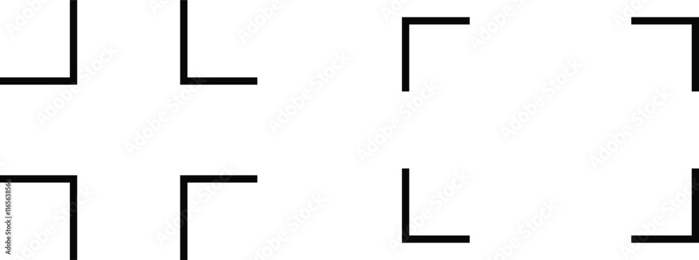 Full screen and exit full screen icon set. Maximize screen size full ...