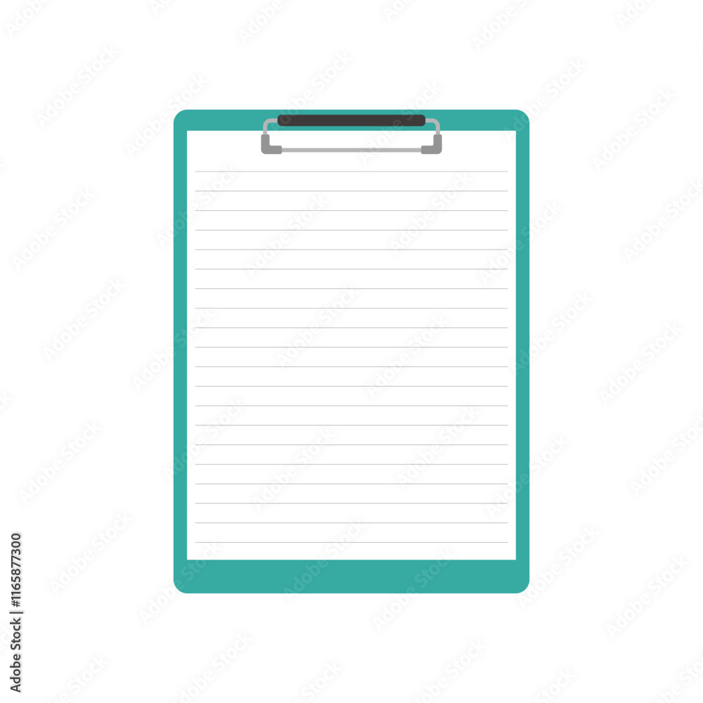 Simple clipboard flat vector design on white background. Clipboard ...