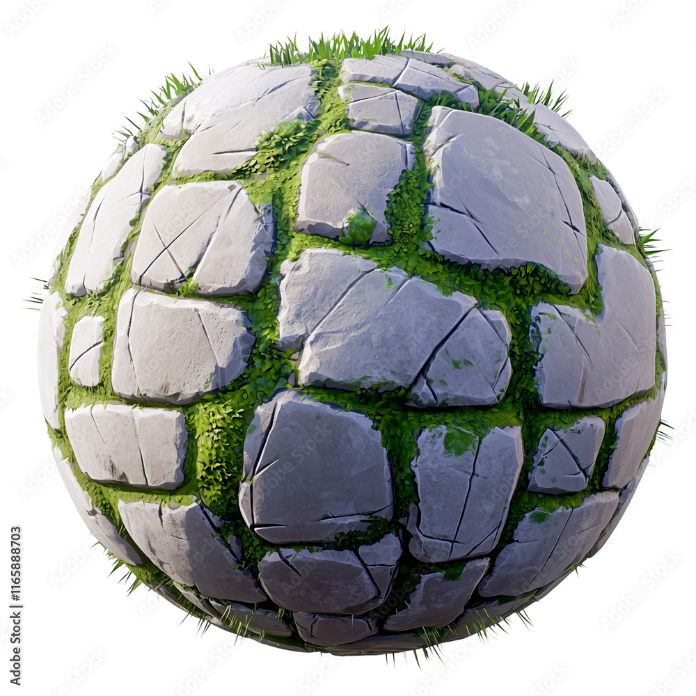 Moss covered stone texture game development 3D modeling and ...