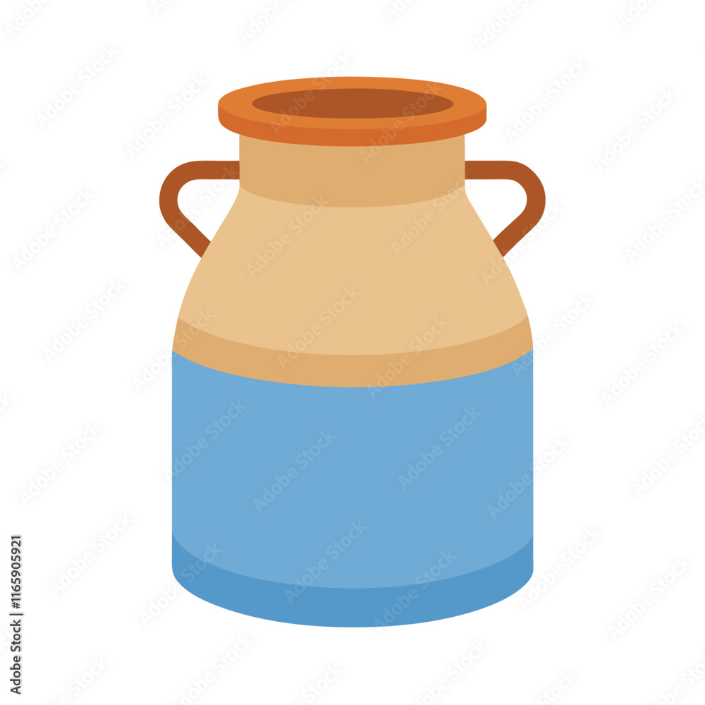 Cartoon Ceramic Milk Jar Vector Illustration - Clipart & Line Art for ...