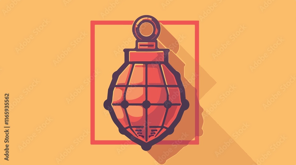Military Hand Grenade Vector Illustration for Graphic Design Projects ...