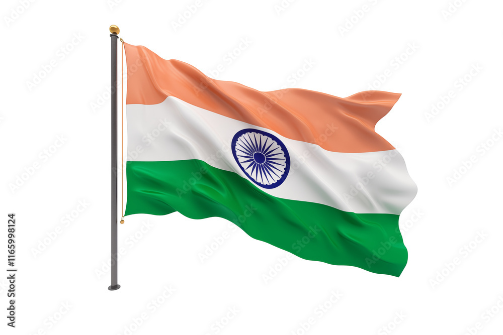Indian Flag on transparent background - Tricolor with Ashoka Chakra ...
