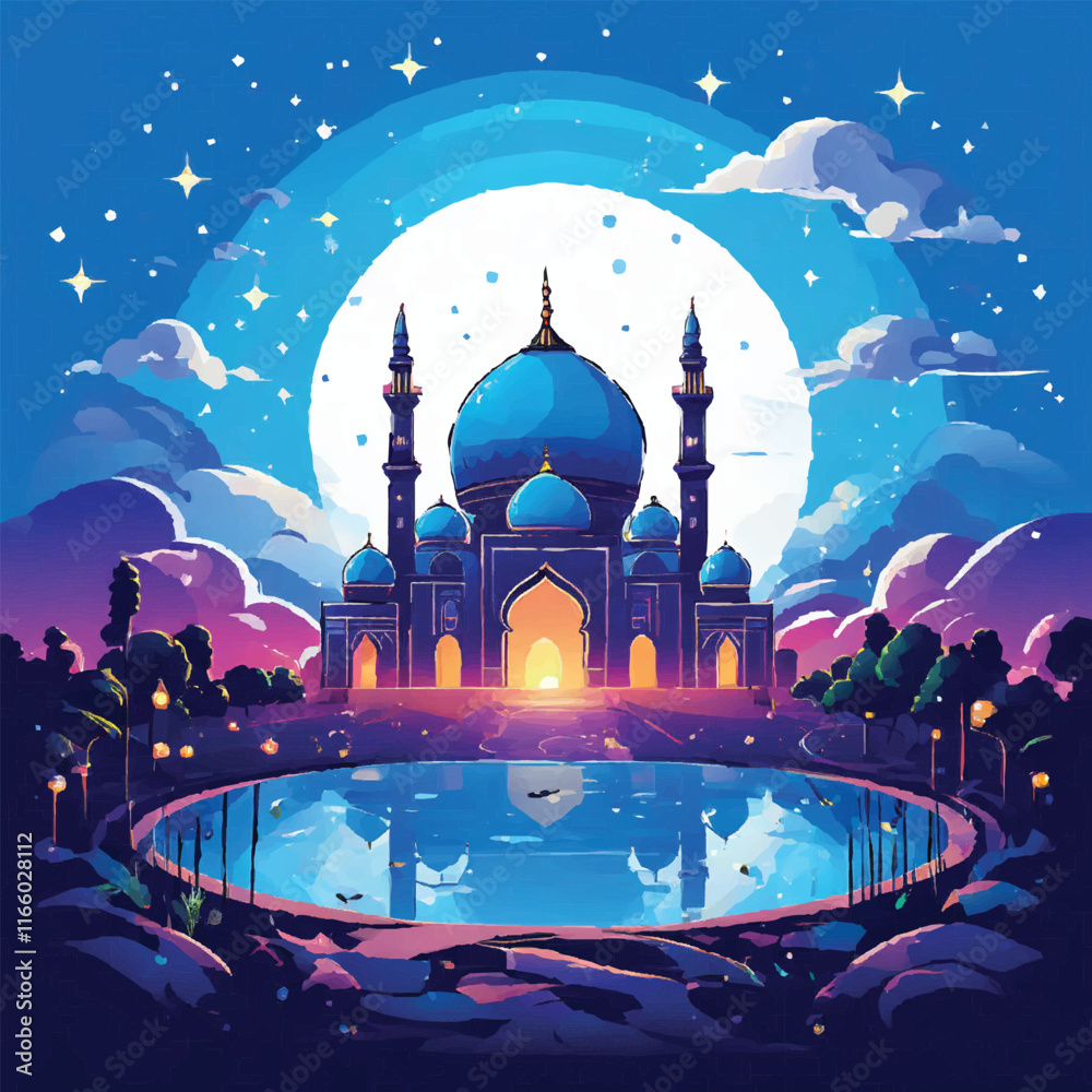 Mastering Mosque Design: How to Create Stunning Arabic Mosque Vectors ...