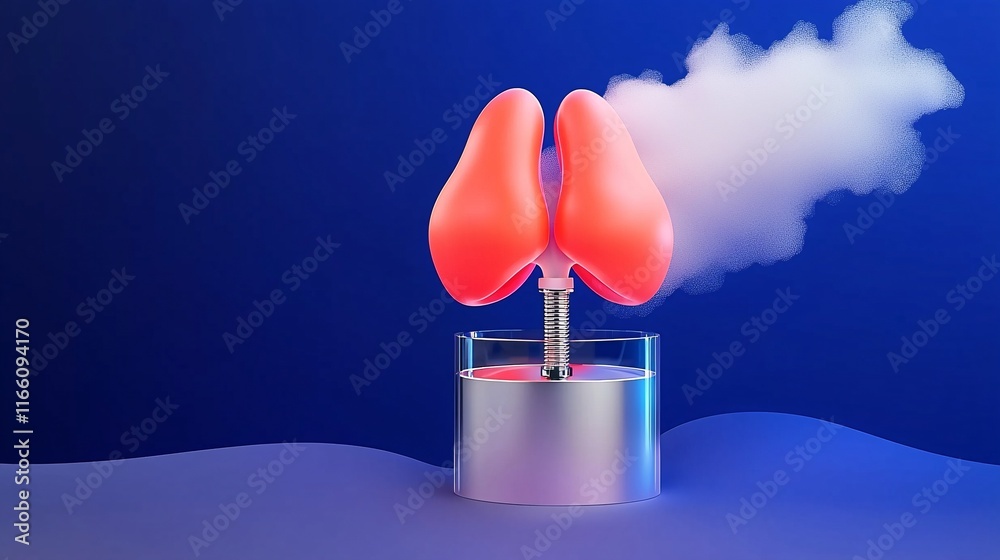 Healthcare internal organ 3D concept. A stylized representation of ...