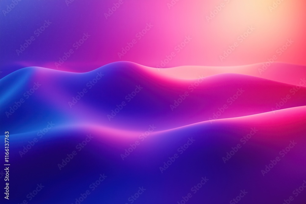 Abstract Colorful Gradient Background Design With Purple Blue Color Transitions Fluid Wavy