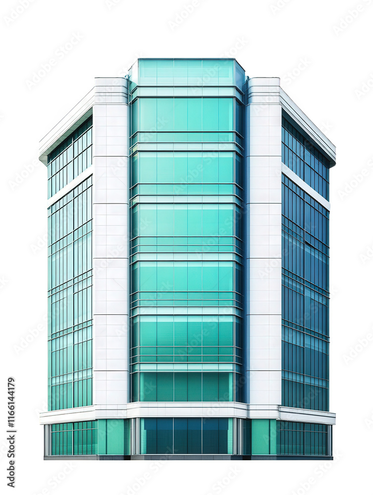 modern. multi-story office building with a sleek design. characterized ...