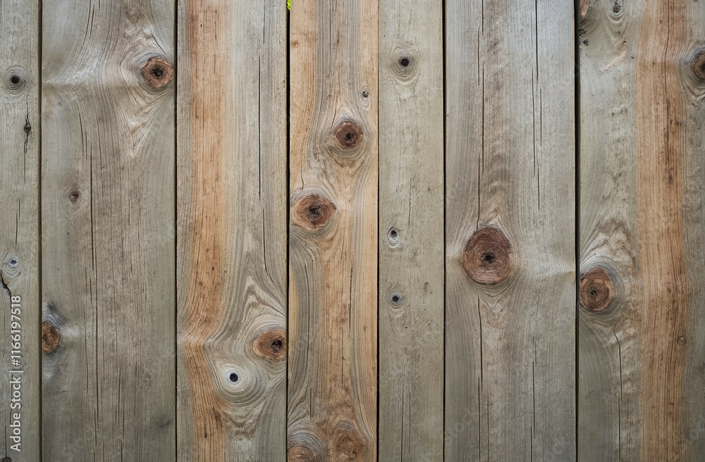 Rough, untreated old wood planks texture from a garden fence, with ...