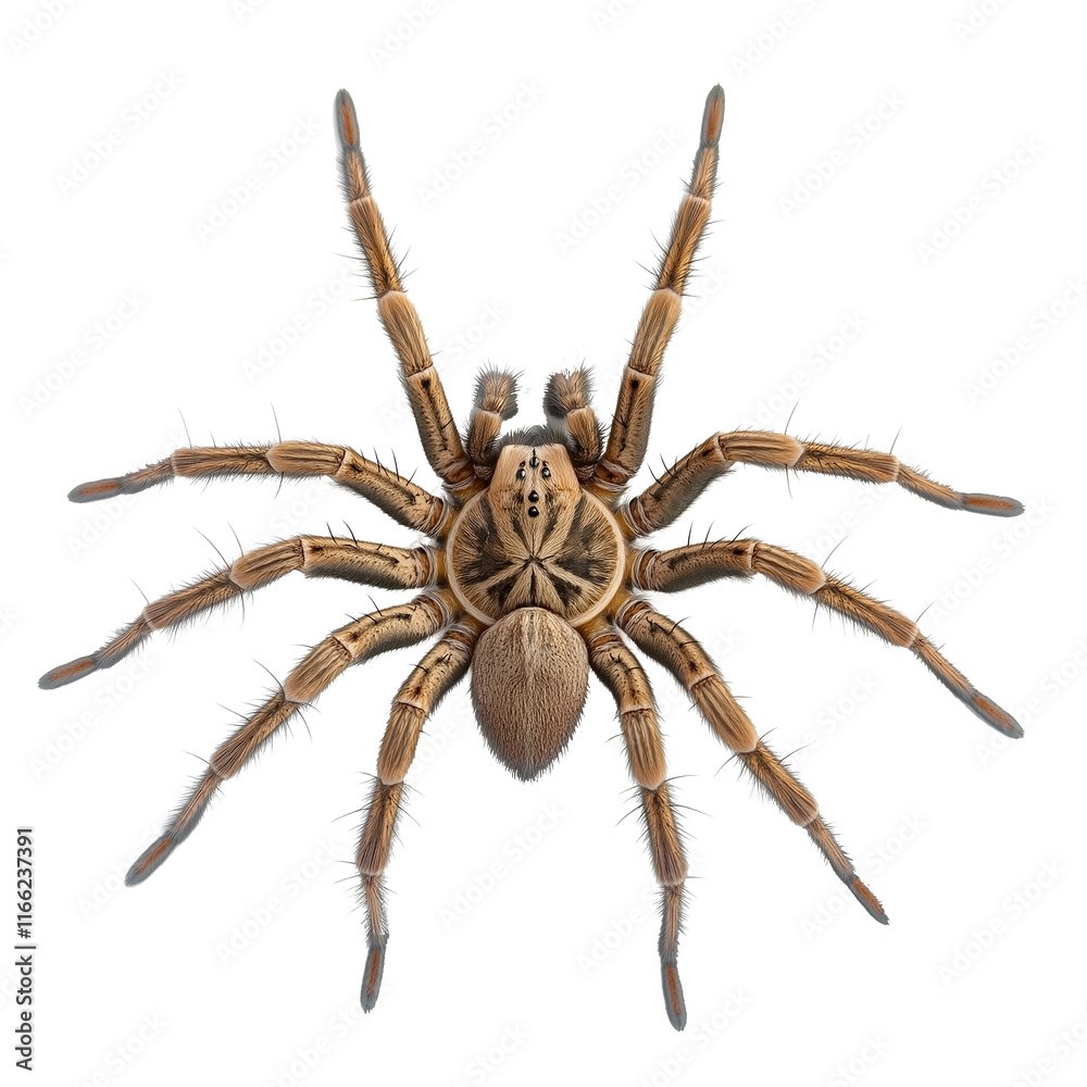 Huntsman spider isolated on transparent background showing its eight ...