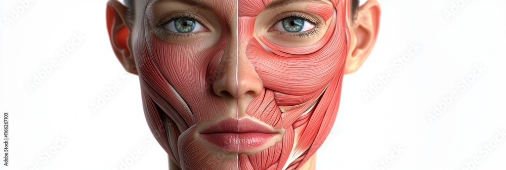 Human Facial Muscles Anatomy: A Detailed 3D Render of the Muscles of ...
