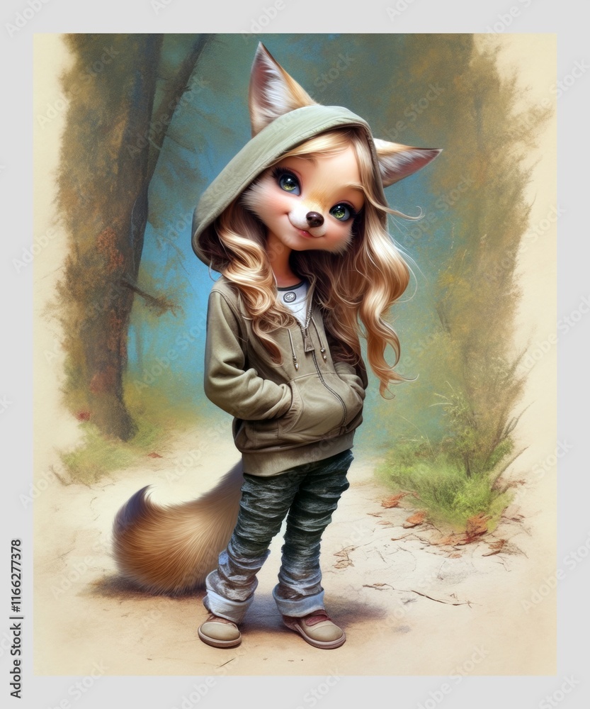 Collection of furry portraits #26 Stock Illustration | Adobe Stock