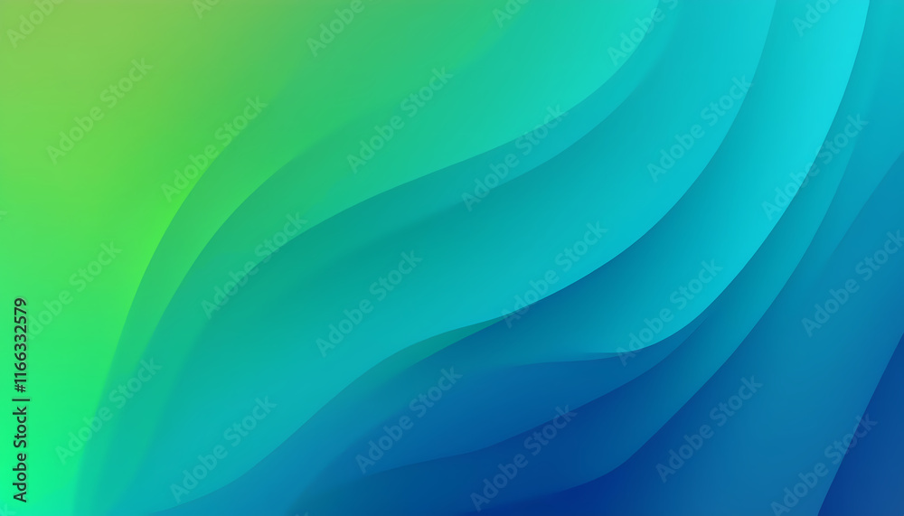 Abstract Green Blue Teal Wave Background Gradient Overlay Modern Design ...