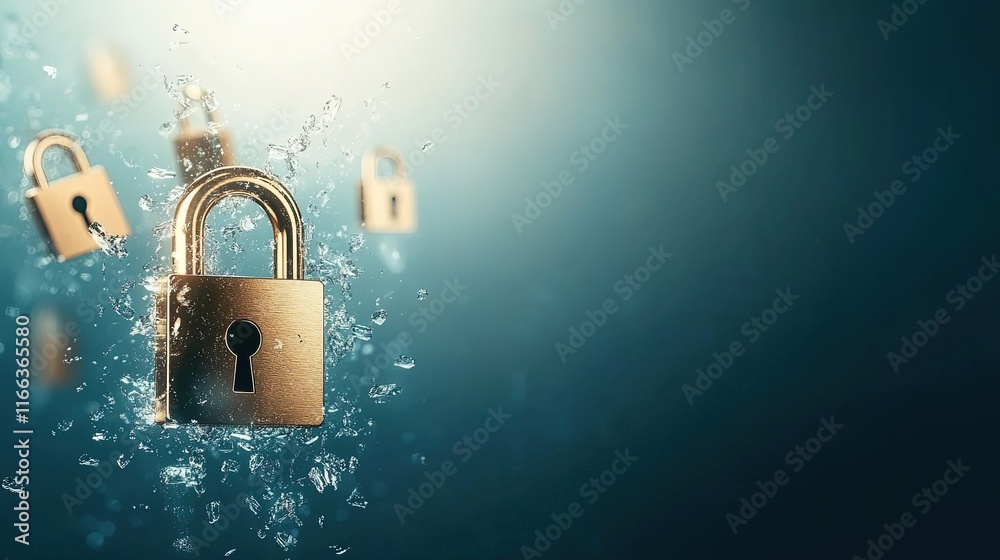 Secure password manager dashboard, sleek design, interactive floating ...