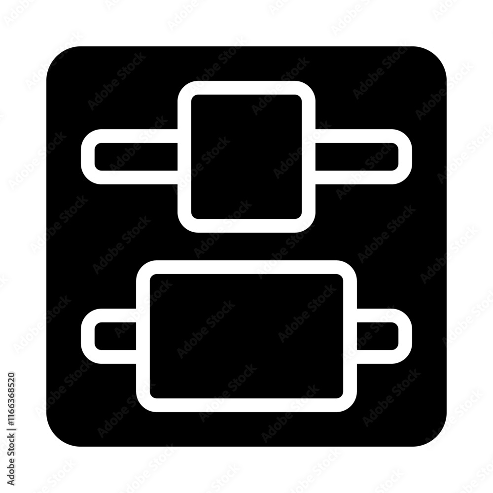 Horizontal and vertical alignment icon. Concept of design, layout, and ...