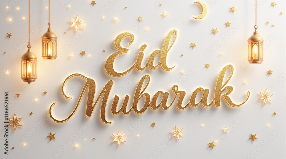 Islamic holiday Eid mubarak greeting background 2025 design. Stock ...
