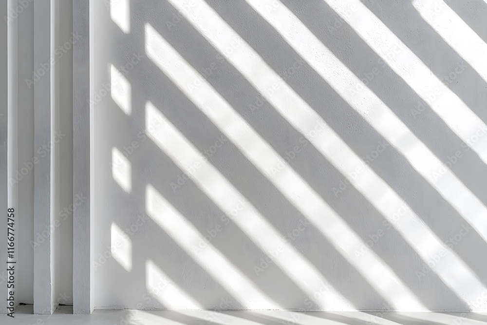 seamless white wall with faint diagonal streaks creates modern and ...