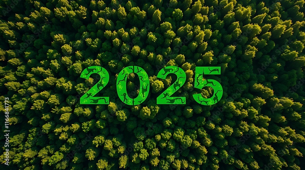 aerial view of green forest in 2025, a world map, bright green 2025 ...