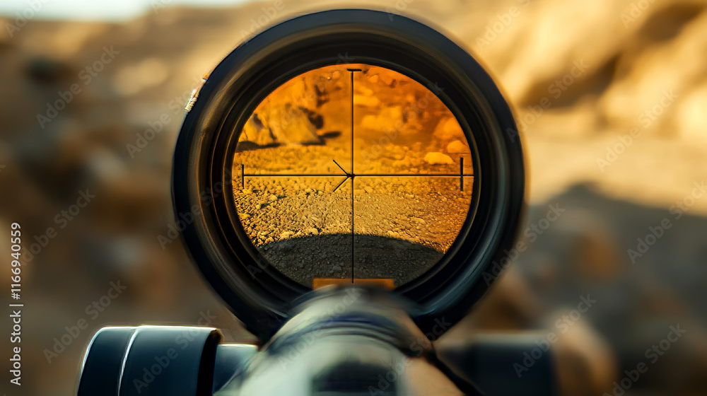 Стоковая иллюстрация «Military sniper scope, crosshair target and sight ...